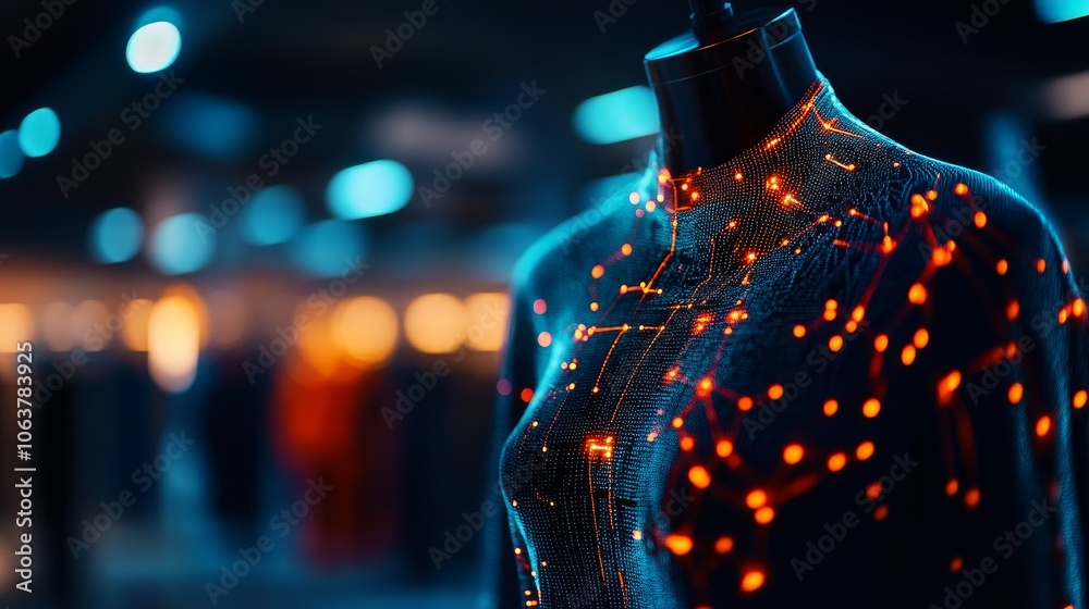Fashion design and AI technology merging, representing innovation ...