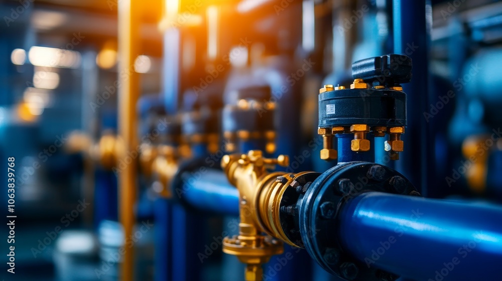 Industrial water condenser pump and piping system with focus on a valve ...