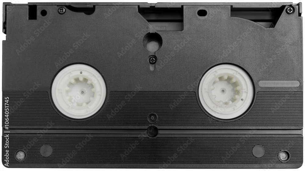 Backside of a Vintage VHS Cassette. a high resolution isolated on a ...