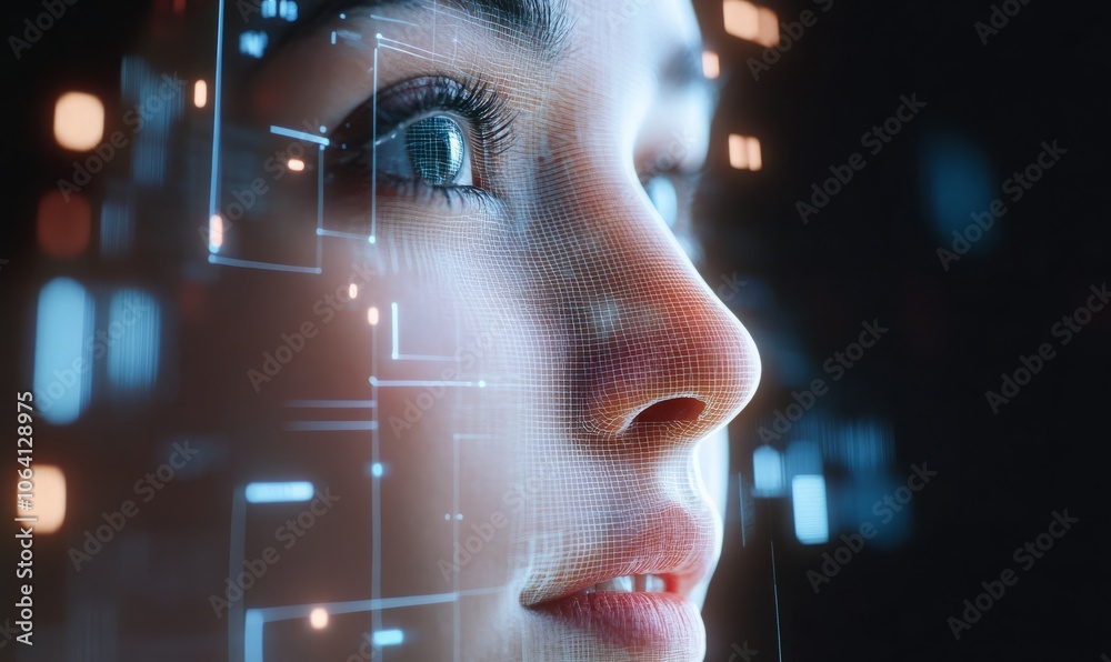 recognition technology, illustrating the creation of deep fake images ...