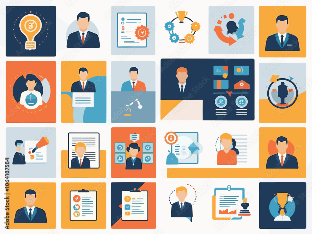 Succession planning icon collection set. Containing talent ...