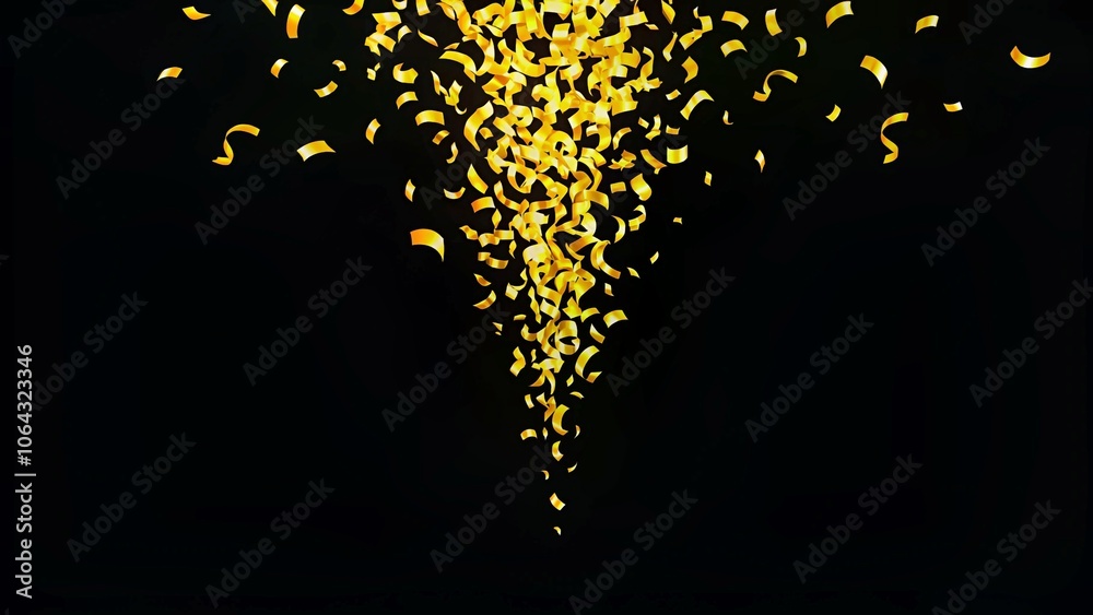 Gold confetti sparkling explosion on isolated. Wallpaper, For ...
