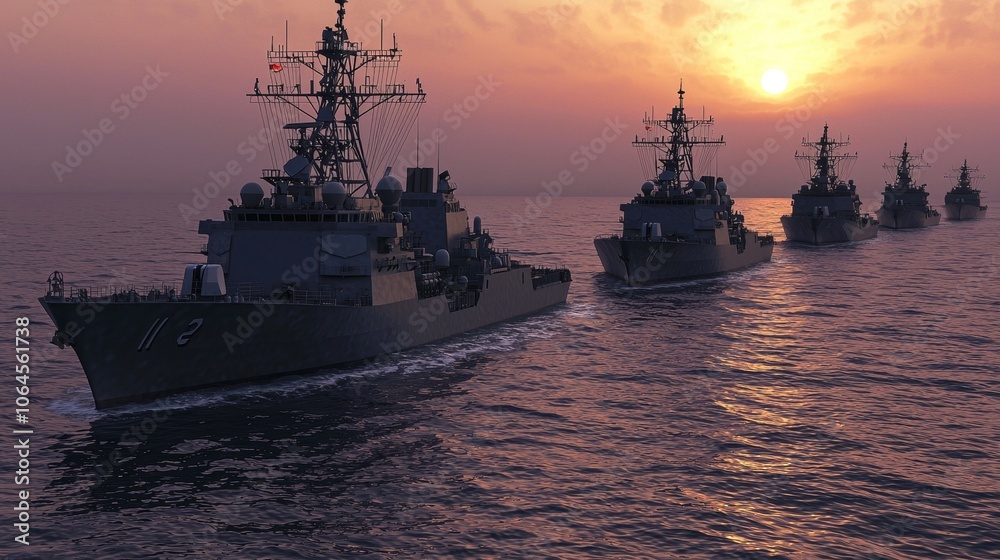 Military vessels, battleships, and a display of maritime strength are ...