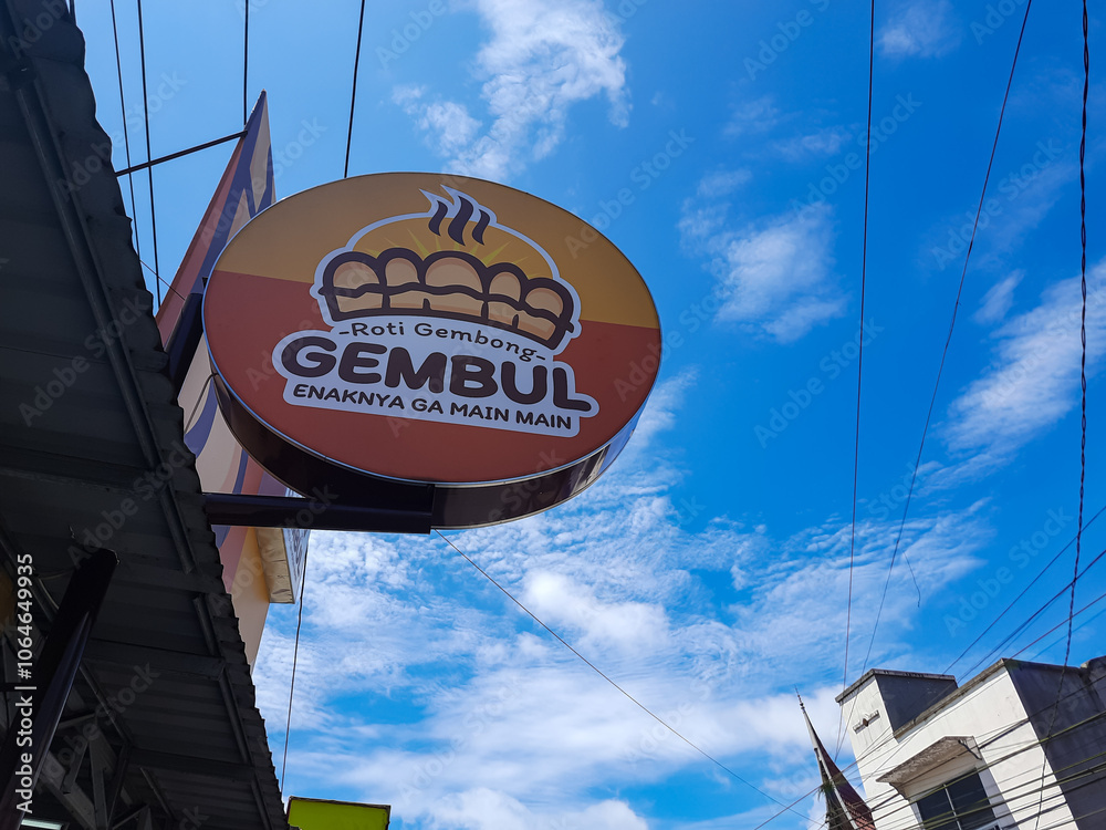 Roti Gembul Franchise Sign in Padang Panjang, Indonesia Stock Photo ...