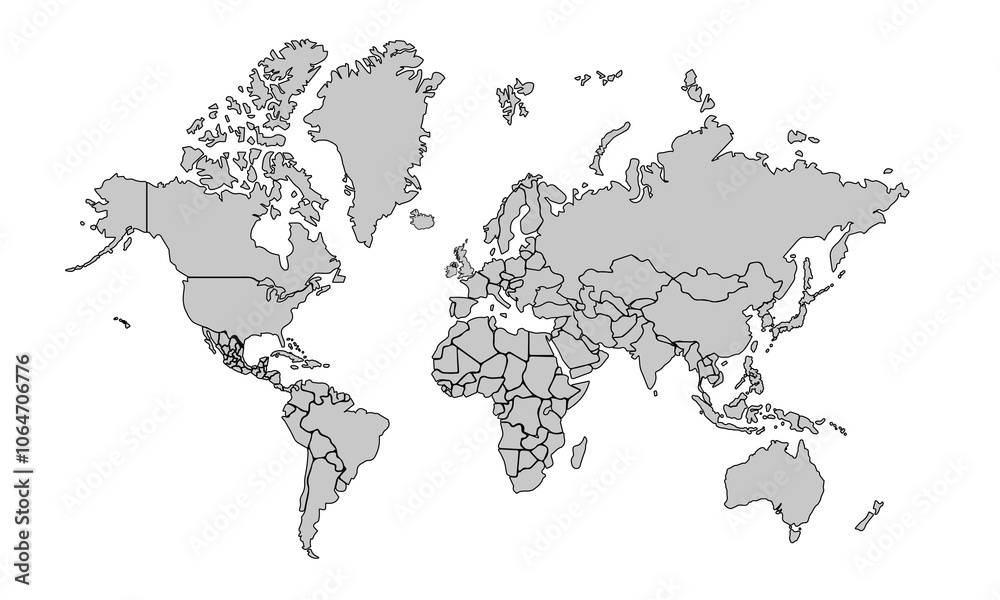World map.for website layouts,background,education, precise ...