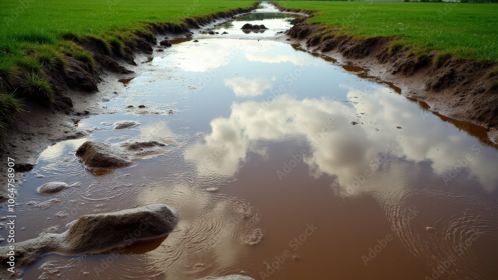 Textured mud puddle visuals highlighting the beauty of natural ...