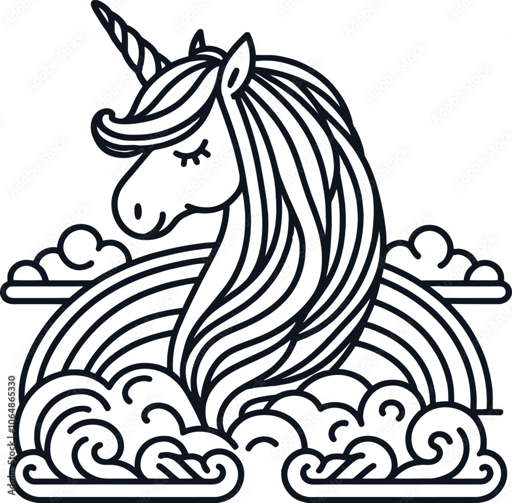 unicorn coloring pages for kids, Magical Unicorn Coloring Pages to ...