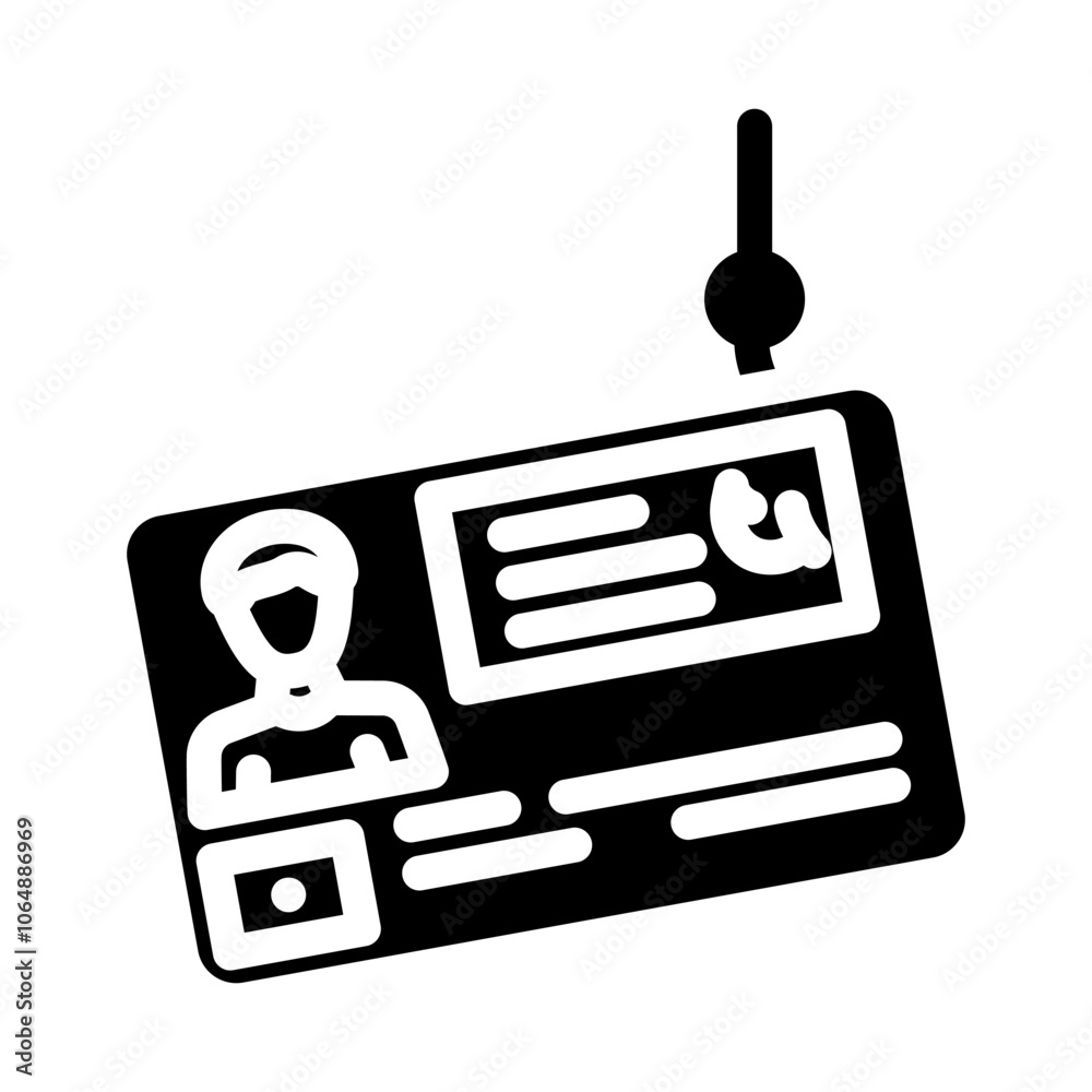identity theft crime glyph icon vector. identity theft crime sign ...