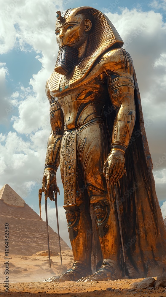 A Jaeger resembling an ancient Egyptian Pharaoh with ornate armor ...