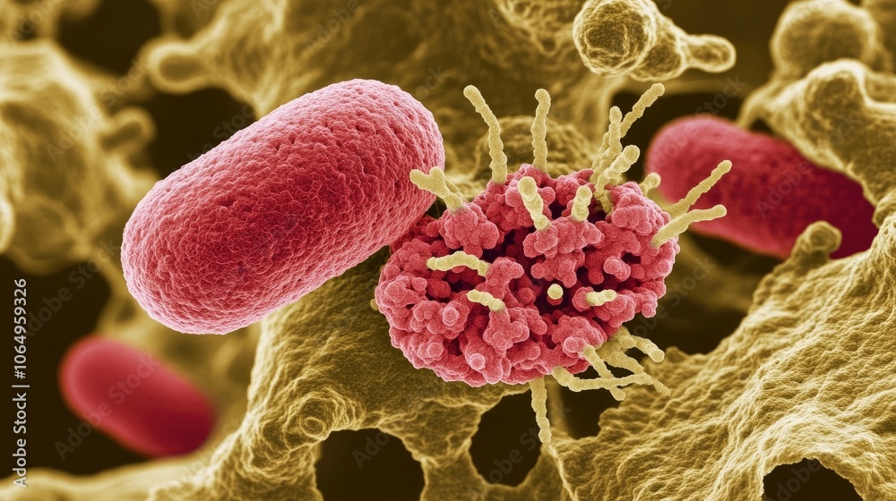 Ilustración de Stock Microscopic view of Bacillus cereus bacteria ...