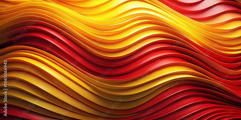 Abstract Wave Gradation Cover Template Background in Yellow and Red ...