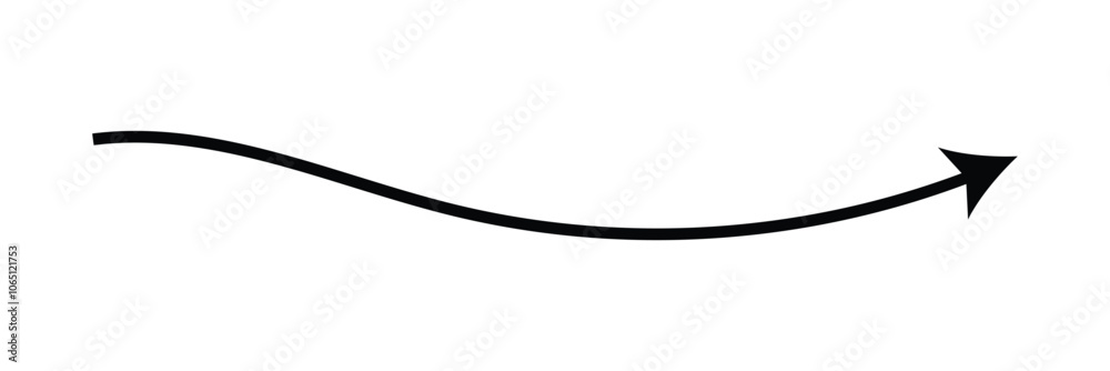 Current Flow Right Arrow Three Point Pointer Flowing Wave Path ...