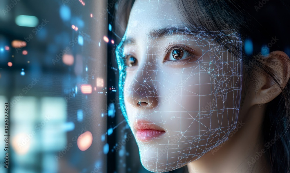 recognition technology, illustrating the creation of deep fake images ...