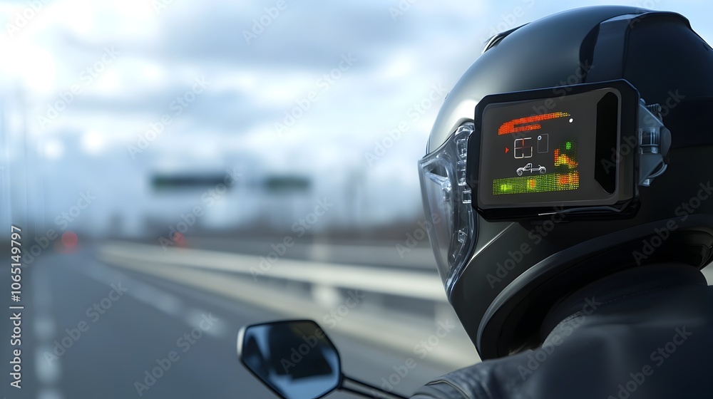 Helmet Display with Digital Speedometer,GPS Directions,and Traffic ...