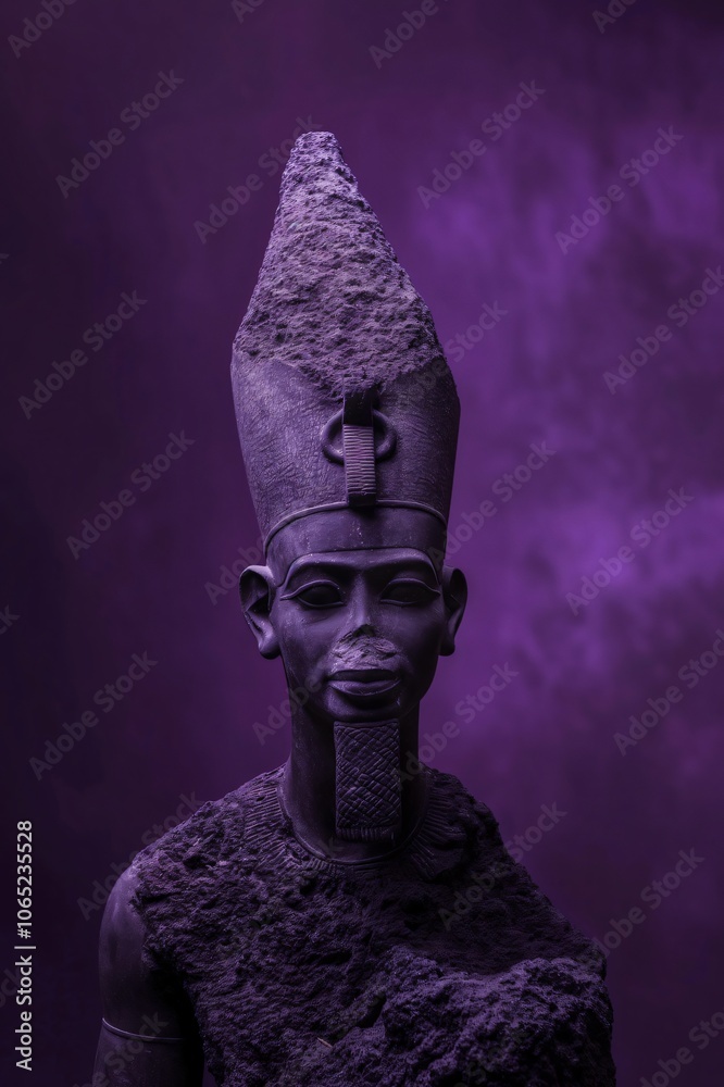 Stone statue of Osiris, the ancient Egyptian god of the underworld and ...
