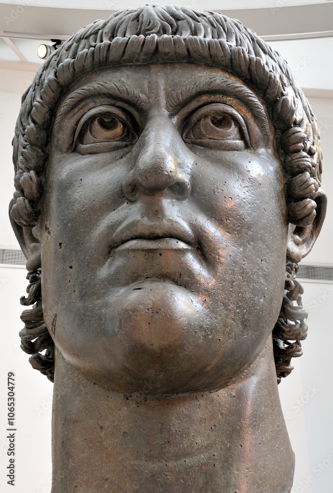 Rome, Lazio, Italy, Europe - Head - part of Bronze Colossus of ...