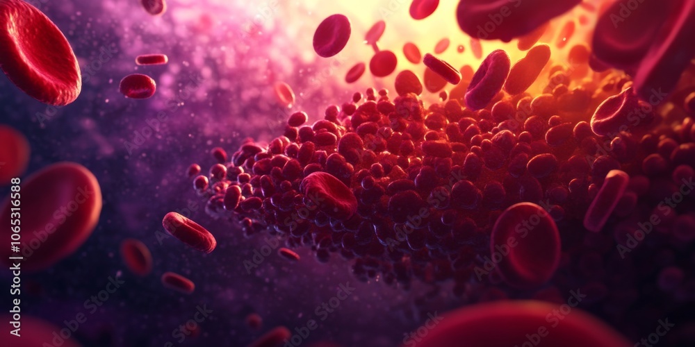 Explore the Intricate Morphology of Red Blood Cells in a CloseUp Blood ...