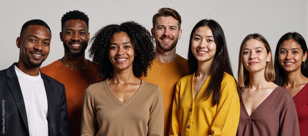 A diverse group representing various cultures comes together to ...