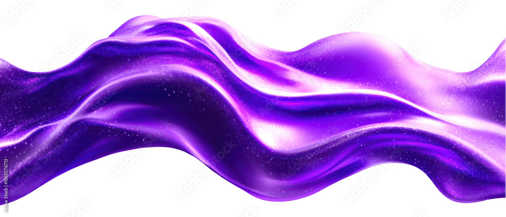Abstract purple wave design isolate on transparent background, cutout ...