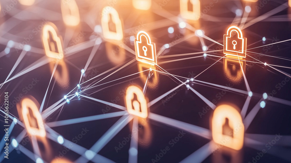Network Security Access Control Diagram with Verification Nodes Stock ...