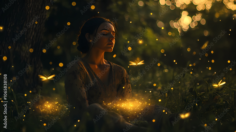 Magic firefly photo overlays, fireflies photoshop overlay, light effect ...