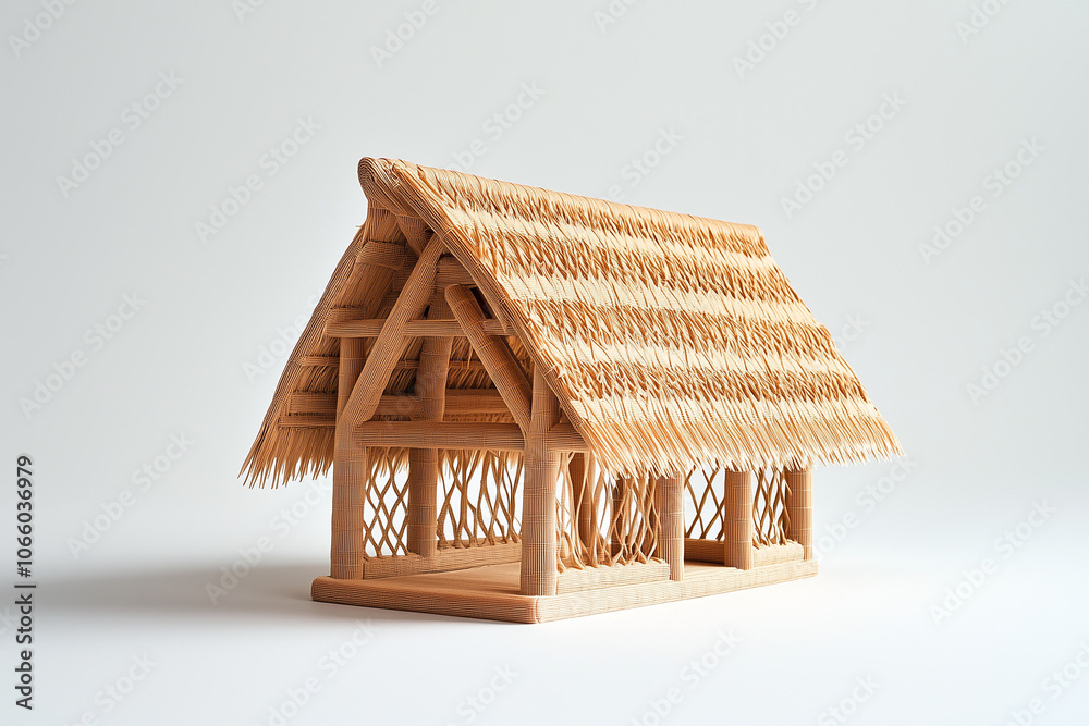 Polynesian Thatched Fale Featuring 3D Printed Bamboo Structure for ...