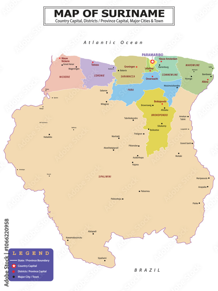 American Countries Geography Political map. Political map of country ...