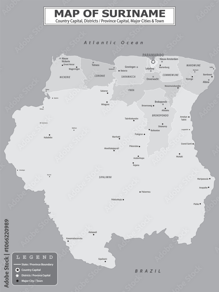 American Countries Geography Political map. Political map of country ...