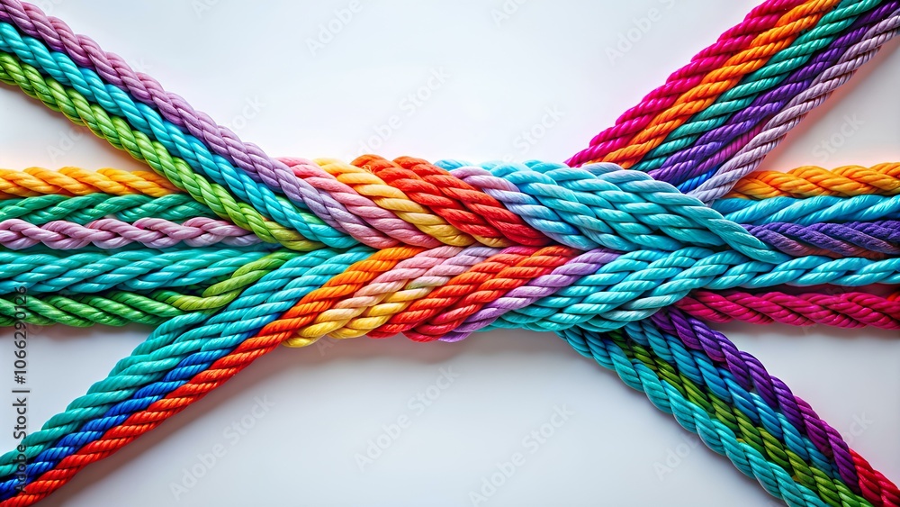 Colored Ropes Forming an Arrow - Symbol of Direction and Unity Stock ...