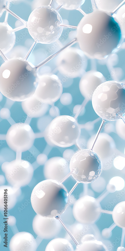 Ultra realistic molecule structure 3D rendering, molecule, physics ...