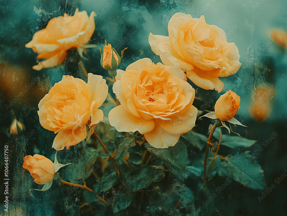 Explore the timeless beauty of vibrant yellow roses captured in a soft ...