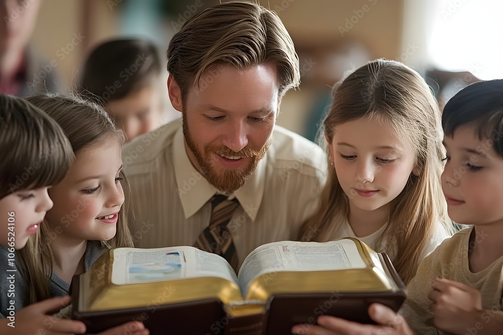 Children learning Bible stories Stock Photo | Adobe Stock