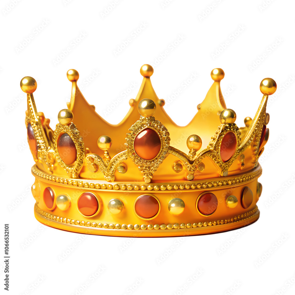 golden crown with jems diamonds transparent background png image Stock ...