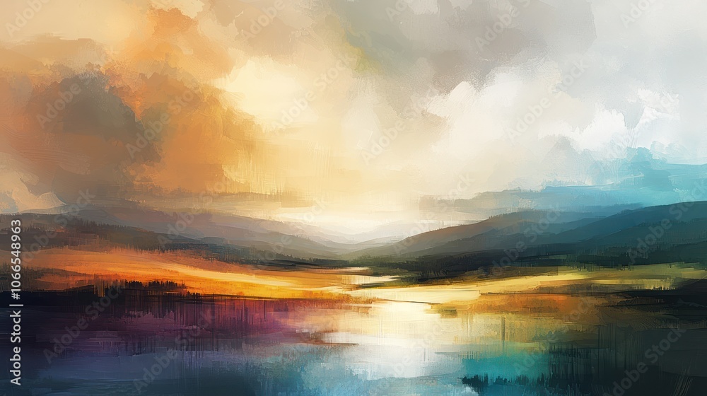n abstract landscape that reflects different emotions. Use color and ...