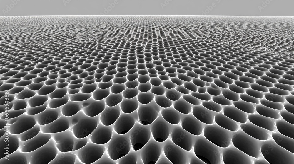 Microscopic view of graphene structure revealing intricate atomic ...