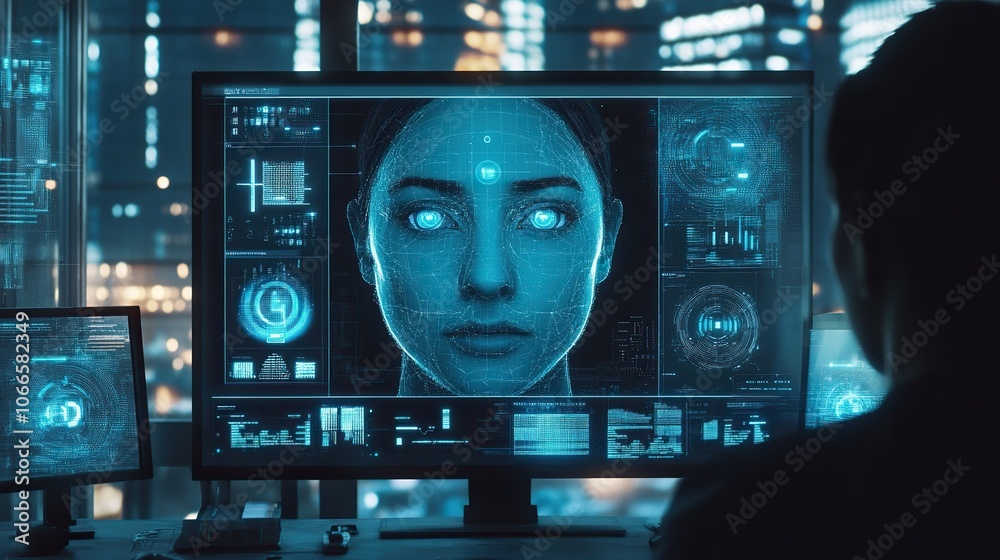 Facial recognition technology for industry worker to access machine ...