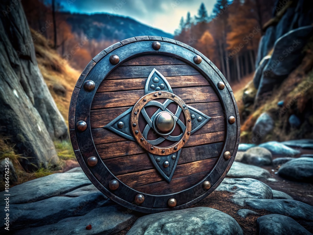 Viking Sowilo Rune Dark Circle Shield - Ancient Norse Symbolism ...