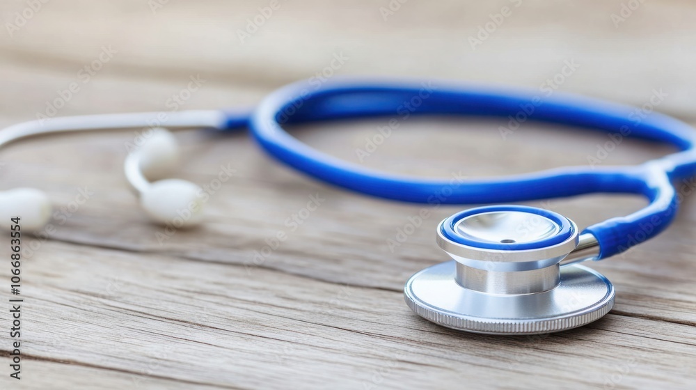 Calm Medical Environment with Stethoscope and Earbuds Stock Photo ...
