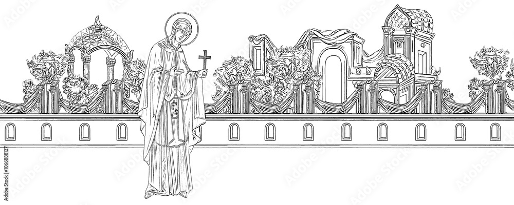 Stock-Illustration „Sv. Petka. Saint Parascheva of the Balkans (name ...