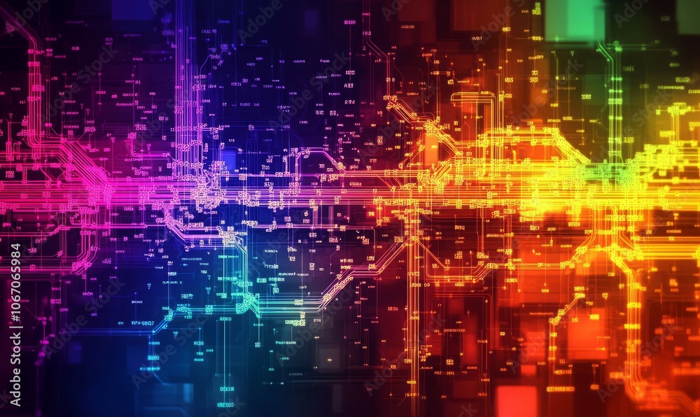 Heatmap of a subway map, with vibrant colors showing the most heavily ...