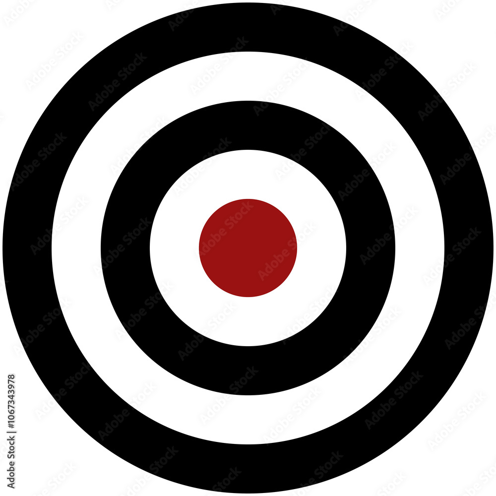 Isolated simplet bullseye target symbol featuring concentric circles in ...