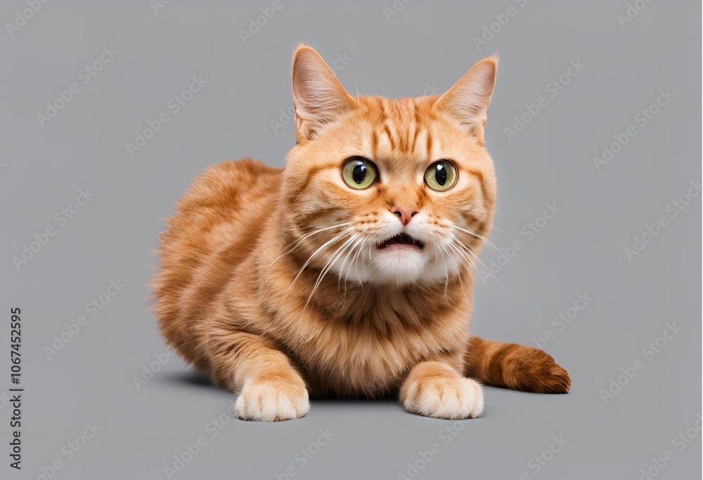 funny and surprised angry cat isolated on transparent png background ...