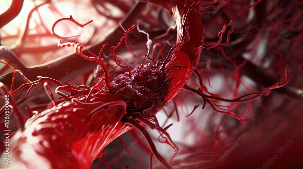 3D Cross Section of Artery: Thrombus Formation and Blood Flow ...