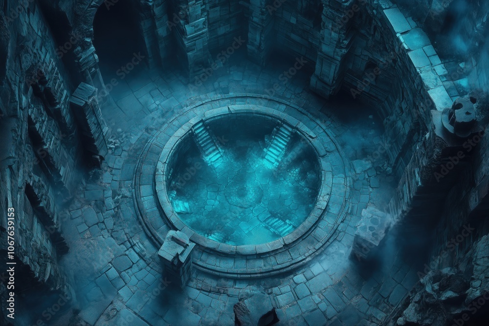 Dark Fantasy Dungeon Battlemap, Mysterious Ancient Temple Tabletop RPG ...