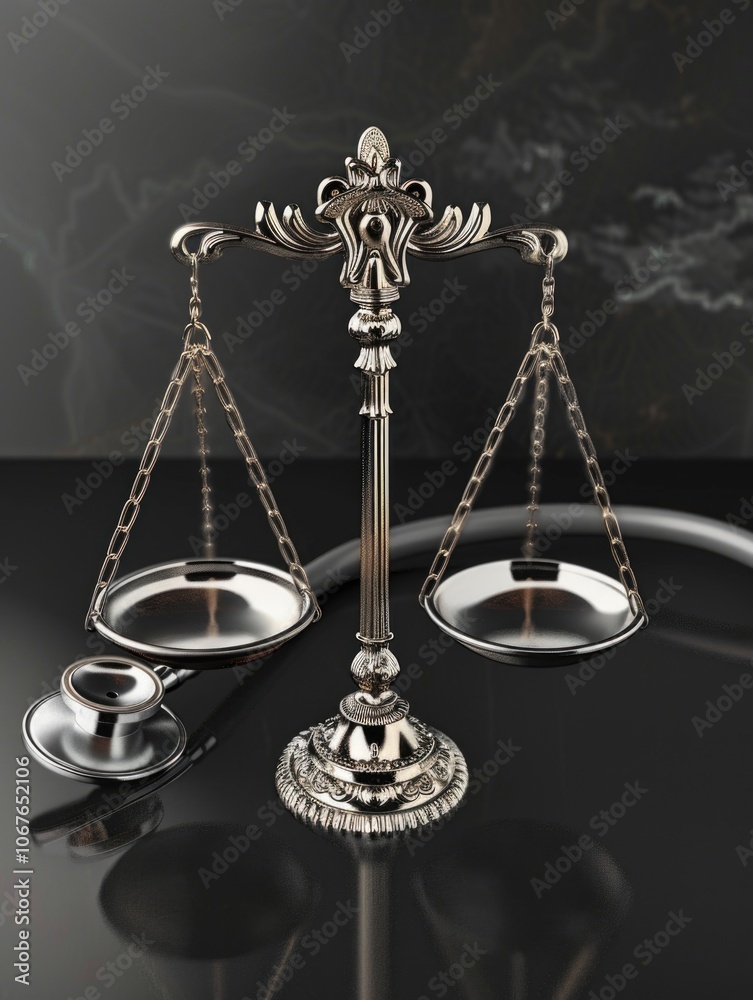 A symbolic representation of the balance between law and medicine ...