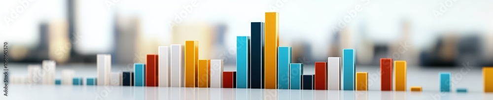 Inventory levels with bar chart, showing warehouse efficiency Stock ...