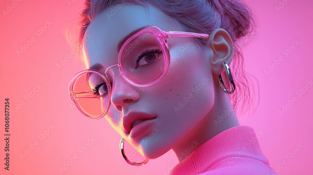 Digital rendering of a Gen-Z style girl as a virtual influencer ...