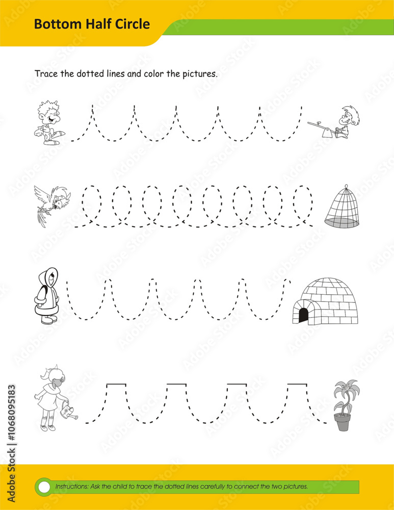 Prewriting skills, line practice sheet for kindergarten, Handwriting ...