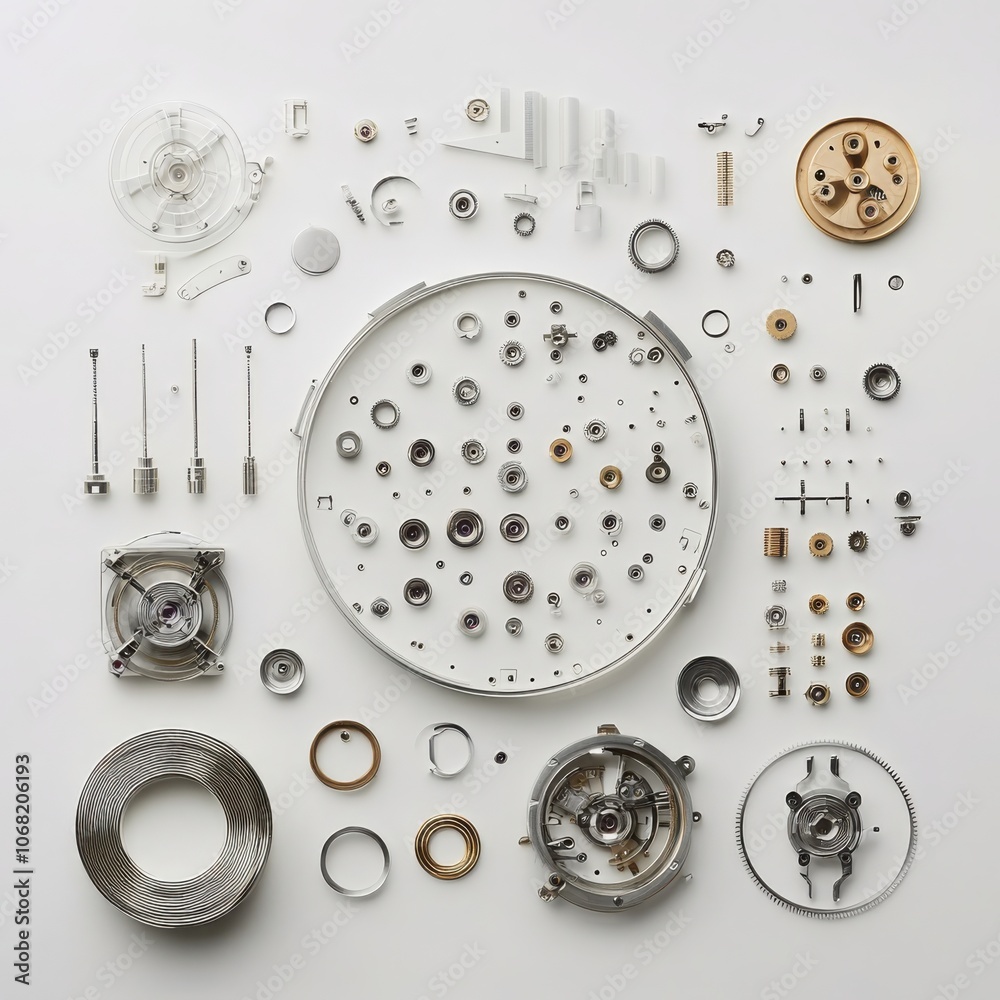 Exploded view of mechanical watch parts a detailed exploration of ...