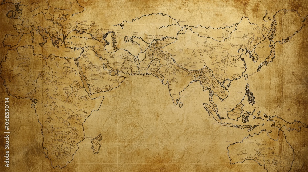 Discover the joyful monkey in an antique map of asia a unique ...